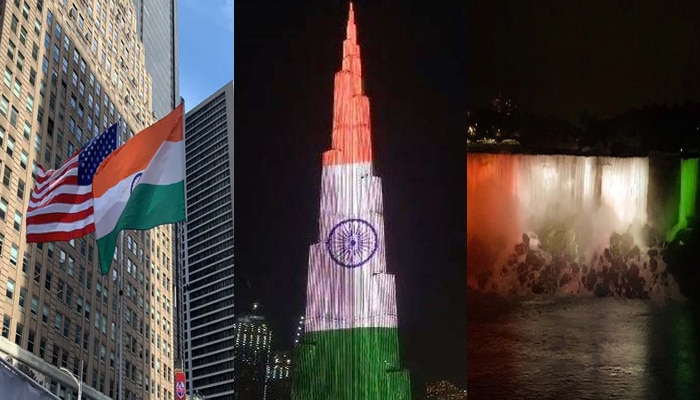 Indian tricolor is every where from Nayagra to Times Square।তেরঙ্গায় ...