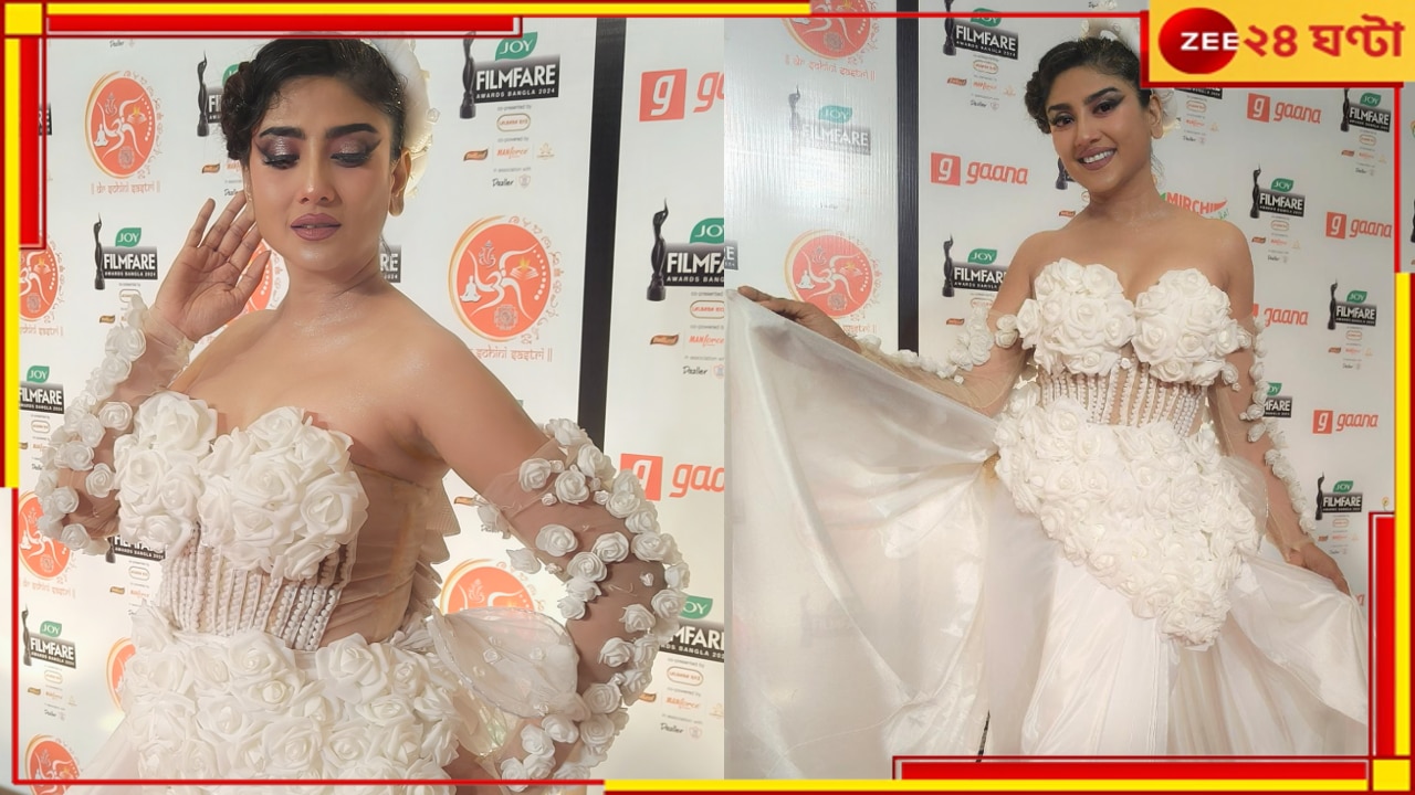 শোলার পোশাকে রেডকার্পেটে দেবলীনা, তোলপাড় নেটপাড়া...| Actress Debleena Dutt is new fashion ...