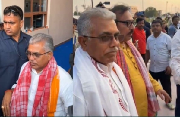 Dilip Ghosh in Digha Jagannath Temple: মমতার আমন্ত্রণে উদ্বোধনের পরই দীঘা জগন্নাথ মন্দিরে ...