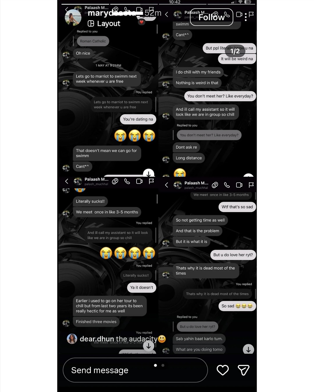 স্মৃতির সংগীতের কোরিওগ্রাফারের সঙ্গেই 'ফ্লার্টি চ্যাট' পলাশের! কে এই মেরি ডিকোস্টা? | Palash ...