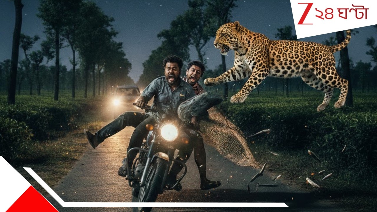 Leopard Attack: চলন্ত বাইকের উপর মৃত্যুদূতের উপর হামলে পড়ল... দুই ...